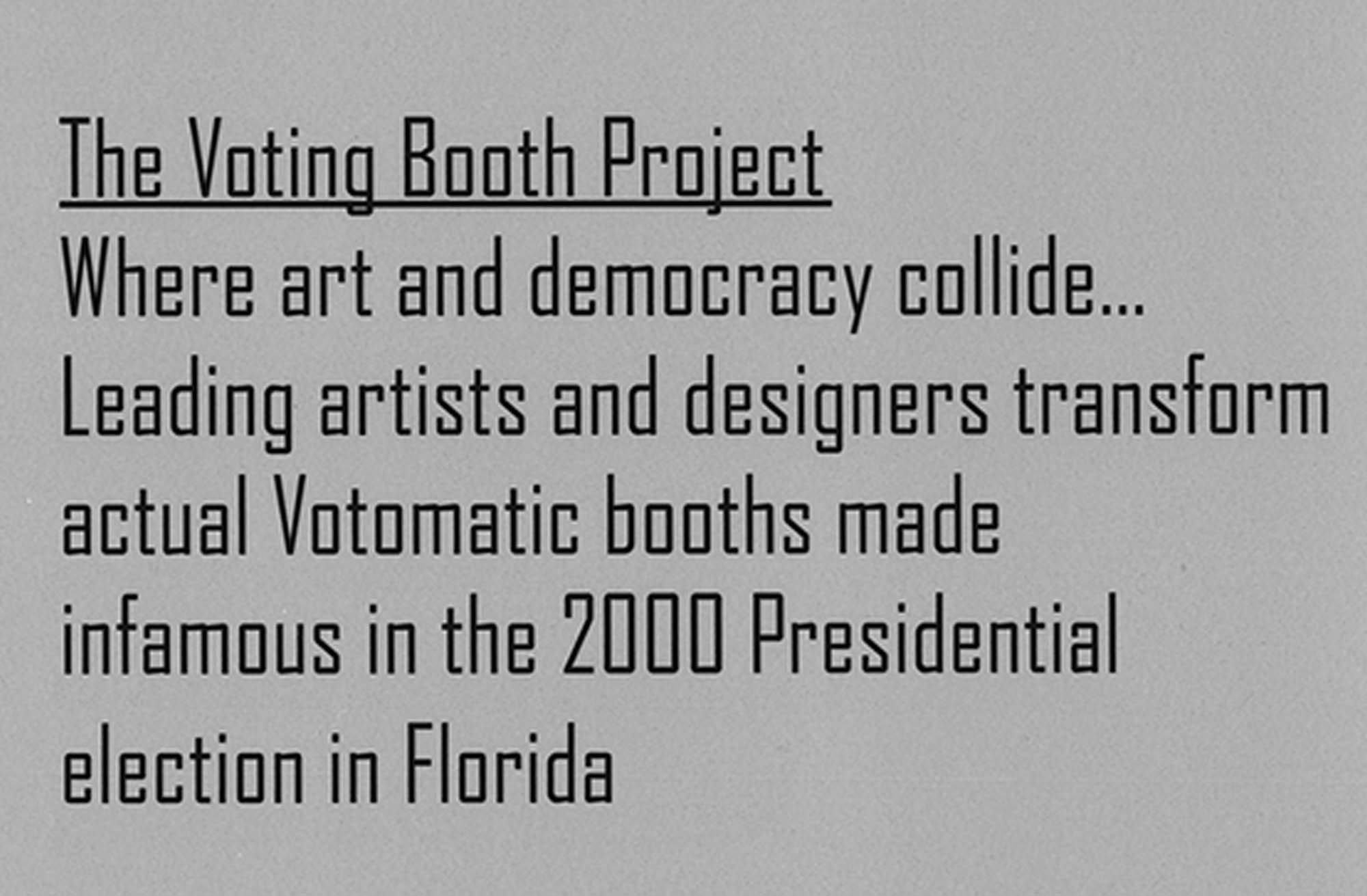 Lindy Roy | THE VOTING BOOTH PROJECT: WMD
